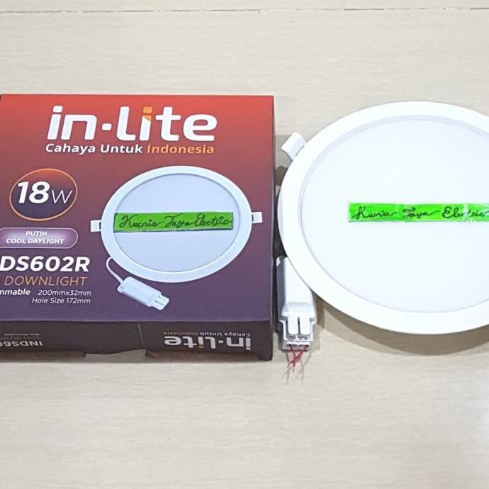 Jual INLITE Downlight Panel Slim LED Inbow 18W Bulat INDS602R PUTIH ...