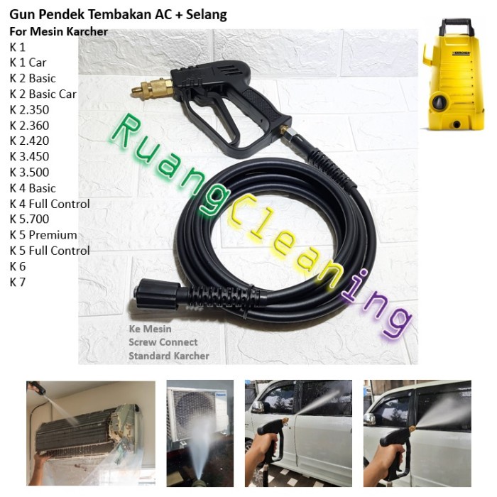 Jual Selang Tembakan AC Hose Gun Set Jet Cleaner for Karcher K1 K2 K3 ...