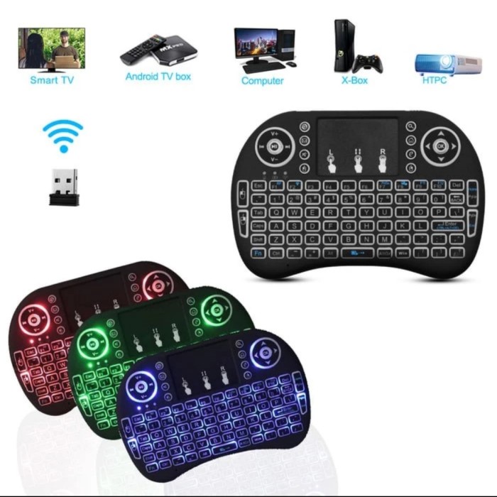 Jual WIRELESS KEYBOARD I8 MINI TOUCHPAD MOUSE 2.4G HANDHELD PC ANDROID ...