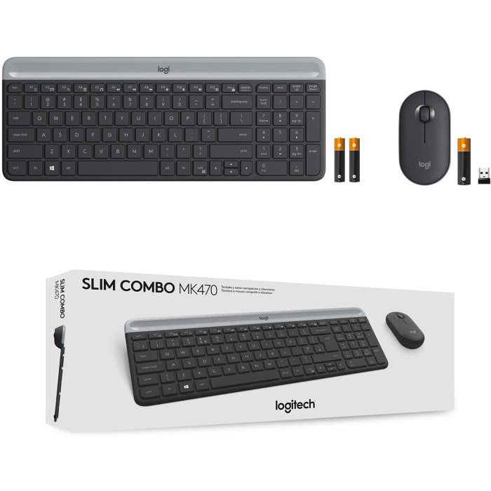 Jual LOGITECH MK470 KEYBOARD MOUSE WIRELESS COMBO / MK-470 / MK 470 ...