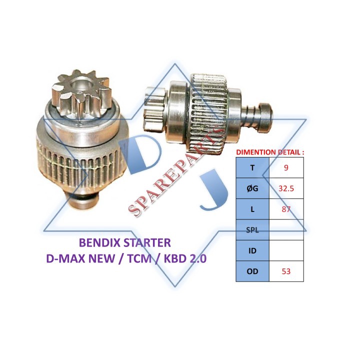 Jual New Bendix Starter D-Max New Tcm Kbd 2.0 Berkualitas | Shopee ...