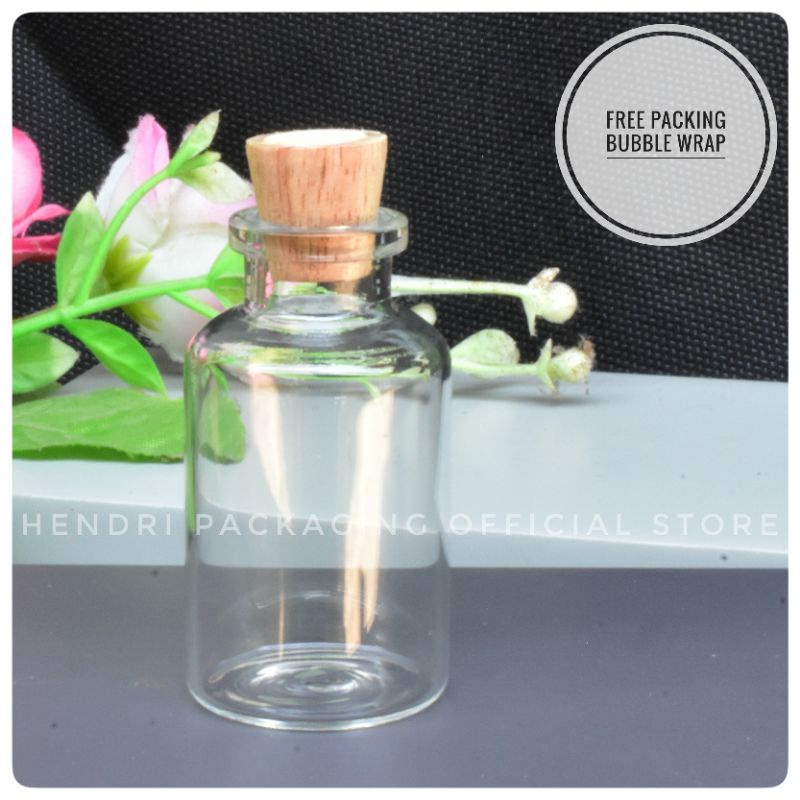 Jual Botol Kaca 20ml Tutup Kayu Gabus Craft - Natural | Shopee Indonesia