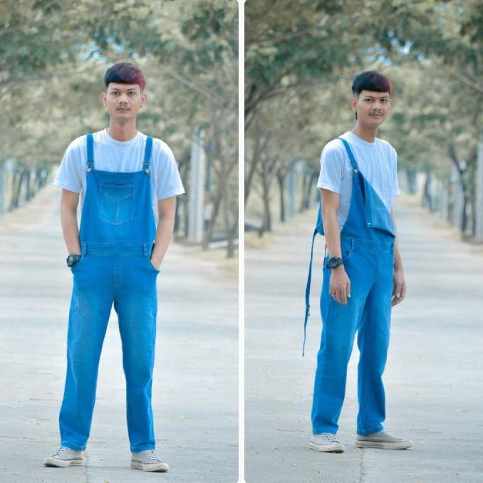 Jual Baju Overall Jeans Pria Wanita Cewek Cowok Tebal Big Size Oto ...