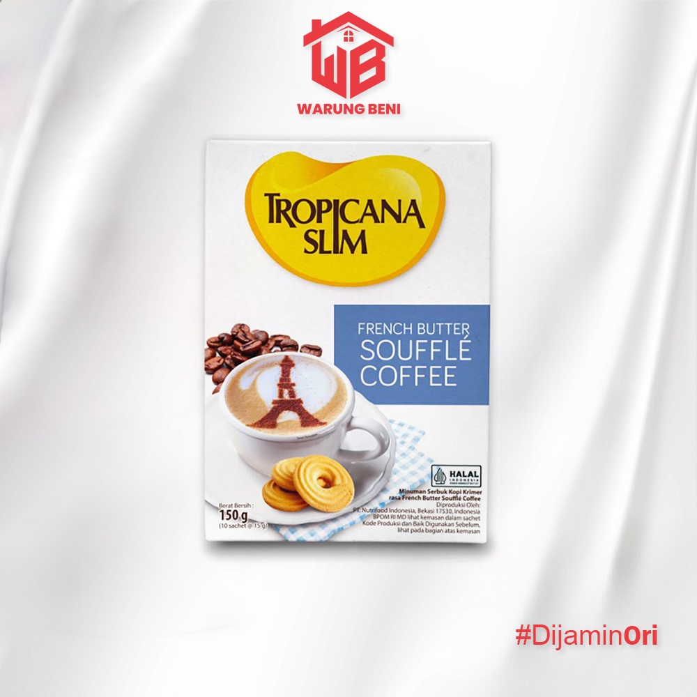 Jual Tropicana Slim Kopi Bebas Gula French Butter Souffle Coffee (10 ...