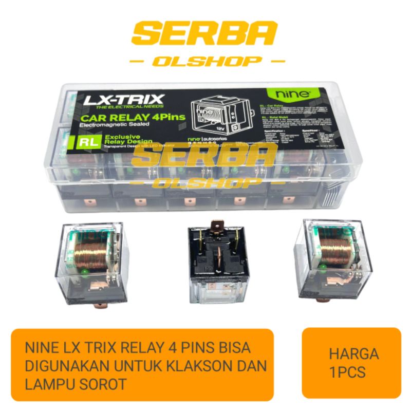 Jual NINE LX-TRIX RELAY KLAKSON RELAY LAMPU SOROT RL RELAY 4 KAKI 12 ...