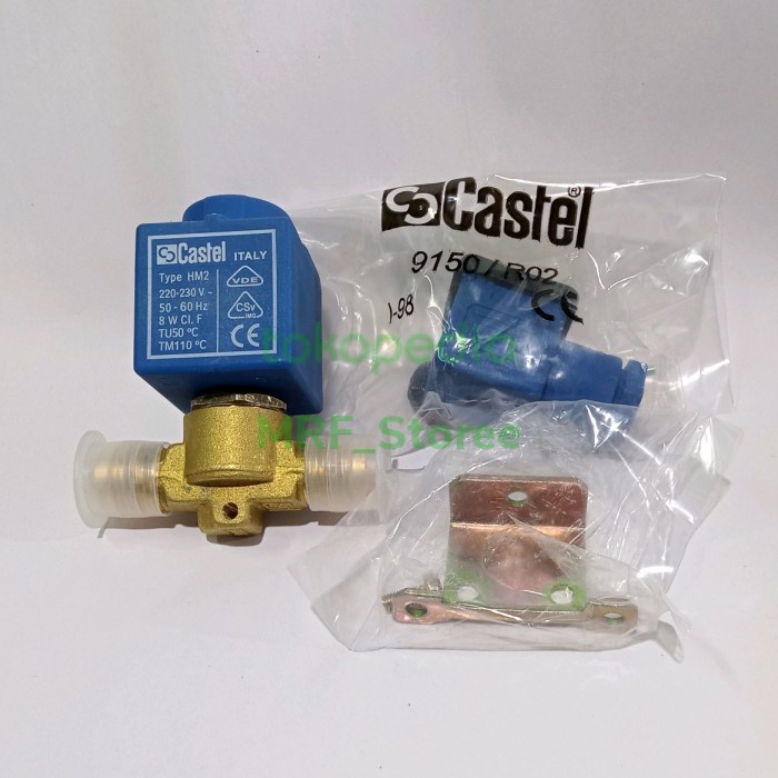 Jual Baru Selenoid Valve Castel 3/8 Flare / Castel 1020/3A6 + Coil ...