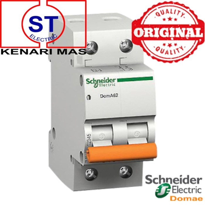 Jual [New] Mcb Schneider Domae 2X6 / 2X10 / 2X16 / 2X20 Sni 2Pole 6 10 ...