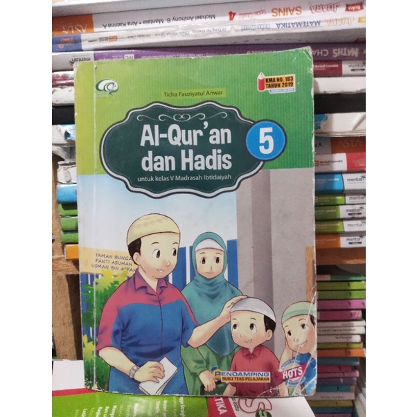 Jual BUKU ALQURAN DAN HADIS/ALQURAN HADITS KELAS 5/V MI/MADRASAH IBTIDAIYAH | Shopee Indonesia