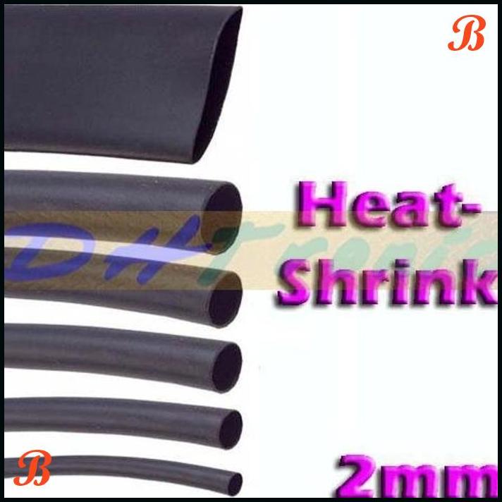 Jual SELONGSONG BAKAR KABEL 2MM HEAT SHRINK HEATSHRINK TUBE PELAPIS ...