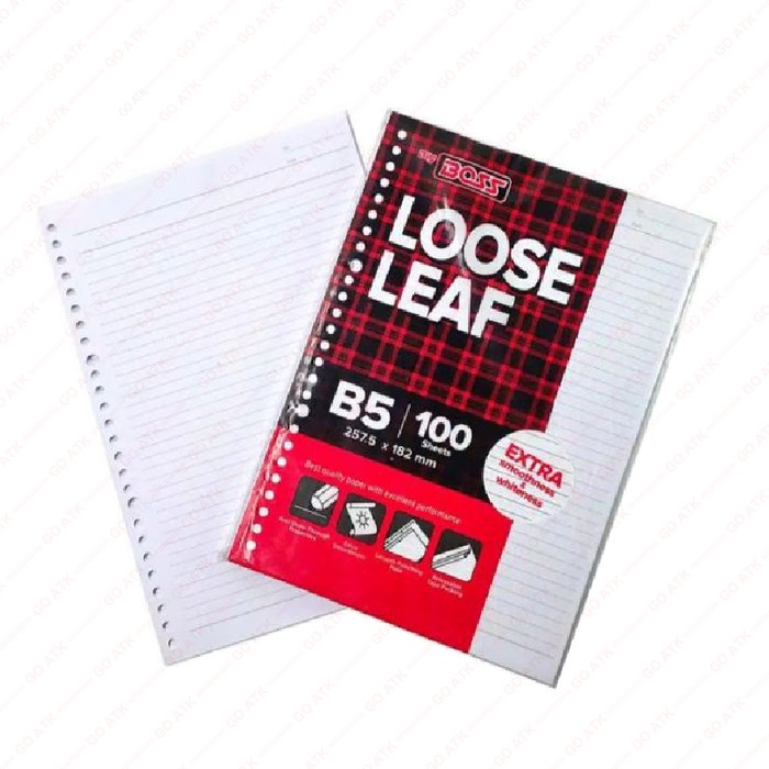 Jual LOOSE LEAF BIG BOSS UKURAN B5 ISI 100 LEMBAR GARIS | Shopee Indonesia