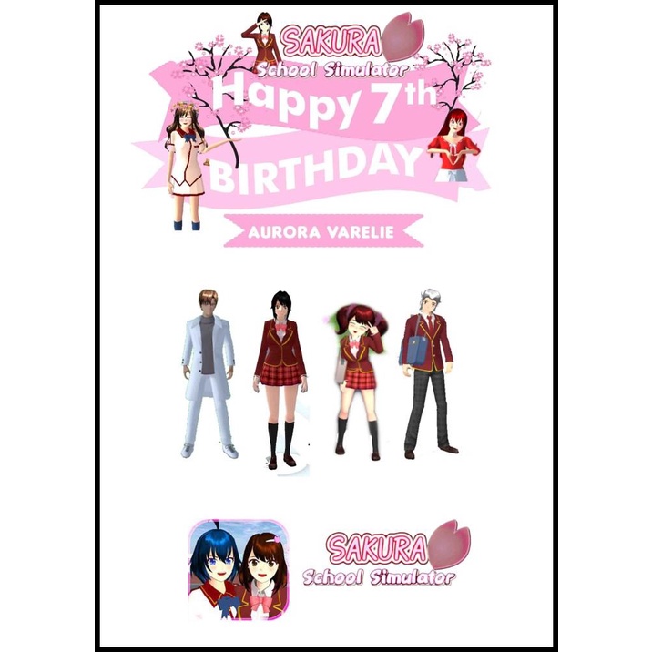 Jual GRATIS ONGKIR CAKE TOPPER SAKURA SCHOOL SIMULATOR / TUSUKAN KUE ...