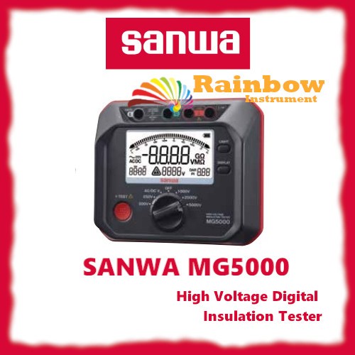 Jual SANWA MG5000 DIGITAL INSULATION RESISTENCE TESTER MEGGER 5000V ...