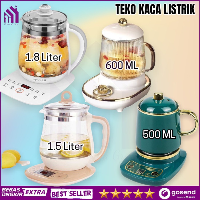 Jual Teko Kaca Pemanas Air Listrik Kettle Glass Electric Elektrik Promo ...