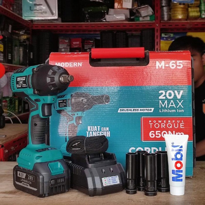 Jual Promo Impact Wrench Cordless Modern M-65 20V Mesin Pembuka Baut ...