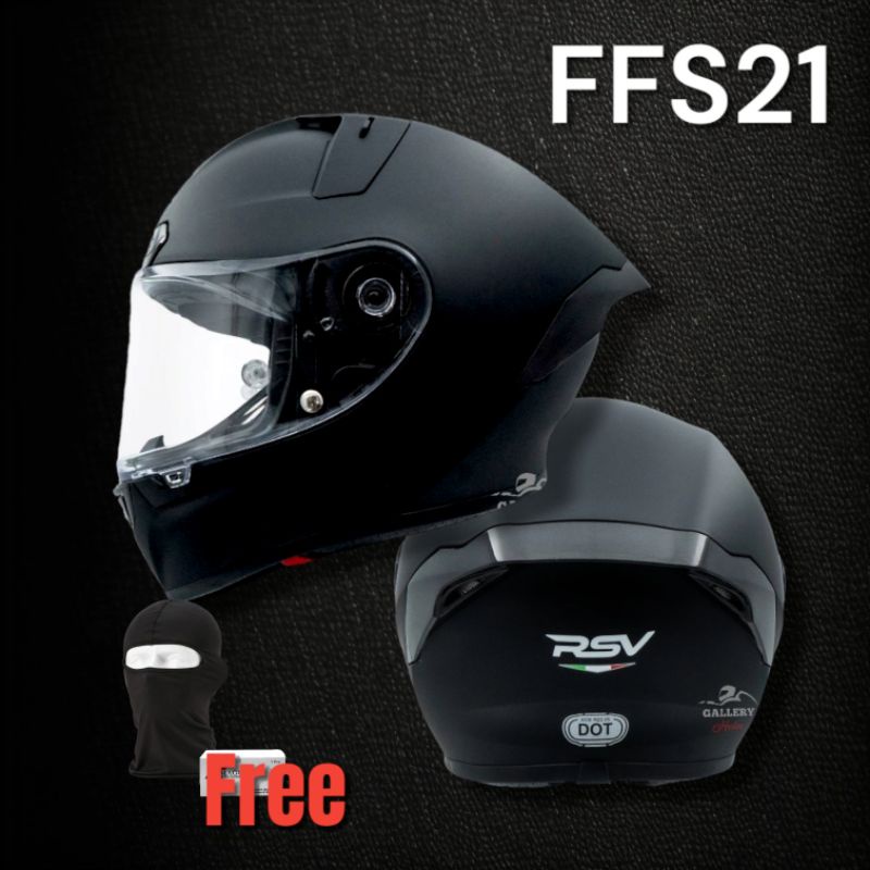 Jual Rsv Ffs21 Solid Hitam Doff | Helm Full Face Rsv | Shopee Indonesia