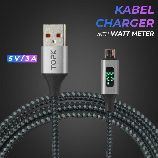 Jual Topk Kabel Charger Micro Usb / Type C + Lcd Display Volt Ampere ...