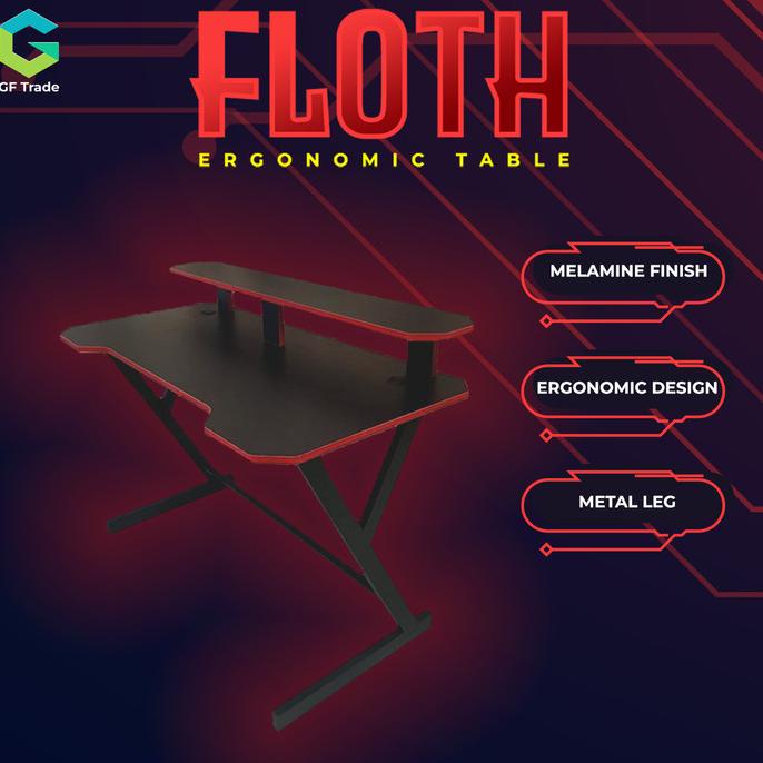 Jual Meja Gaming Meja Komputer Meja Kerja Floth FL120 (Baru) | Shopee ...