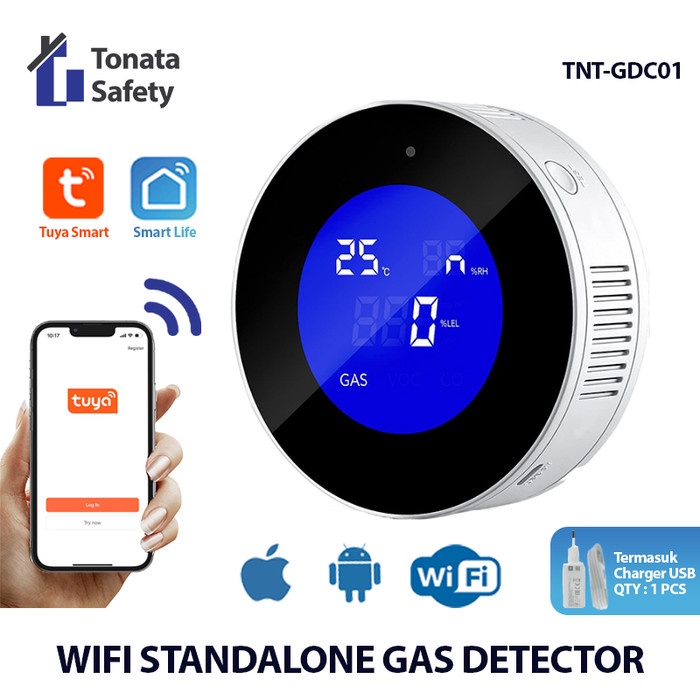 Jual Promo Smart Wifi Gas Detector / Pendeteksi Gas Dan Suhu / Lpg ...