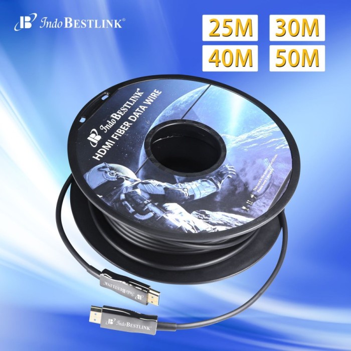 Jual Kabel Hdmi To Hdmi Optical 4K 20M/25M/30M/40M/50M/100M Kabel Optic ...