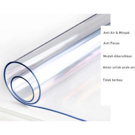 Jual Tak Meja Plastik 2Mm Mika Pvc Lentur Bening Ketebalan Ukuran Custom Limited Edition ...