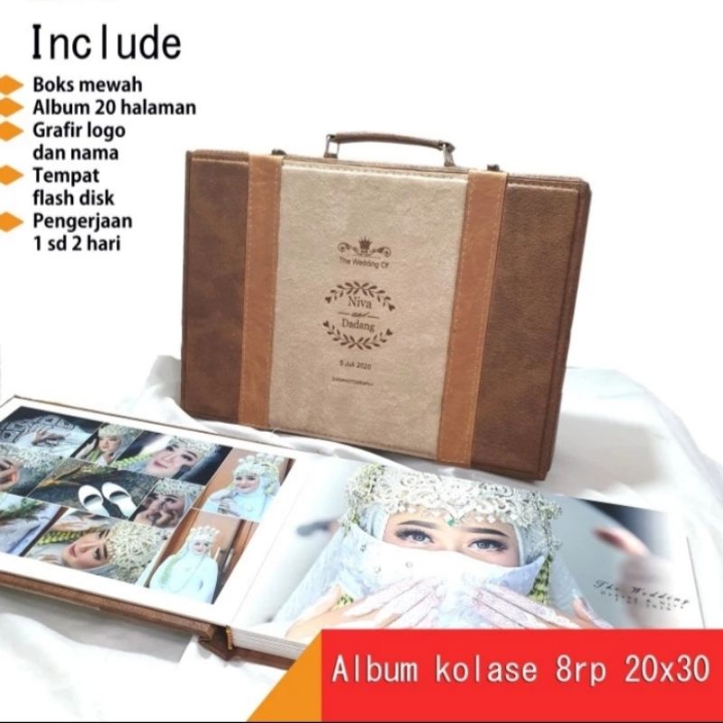 Jual PROMO ALBUM FOTO WEDDING FREE LAYOUT KOLASE | Shopee Indonesia