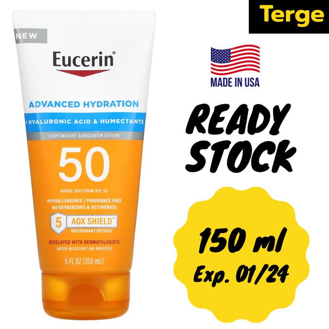 Jual Eucerin Advanced Hydration Lightweight Sunscreen Lotion SPF 50 150 ...