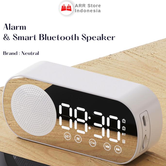 Jual Speaker Bluetooth Jam Alarm Clock Digital LED Display With FM ...