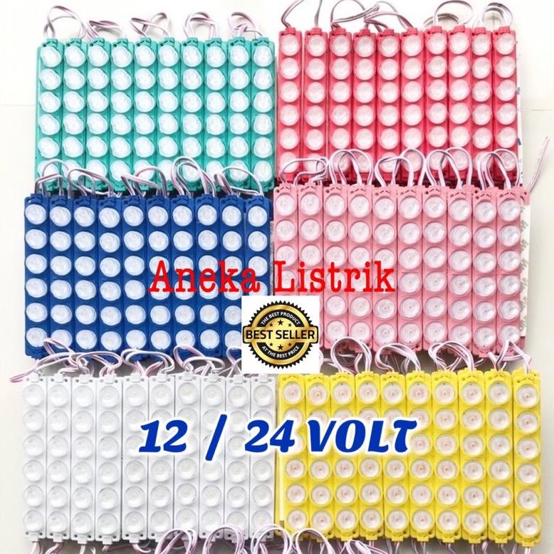 Jual LAMPU LED MODUL 6MATA SMD DC 12VOLT dan 24VOLT WATERPROOF 6 MATA ...