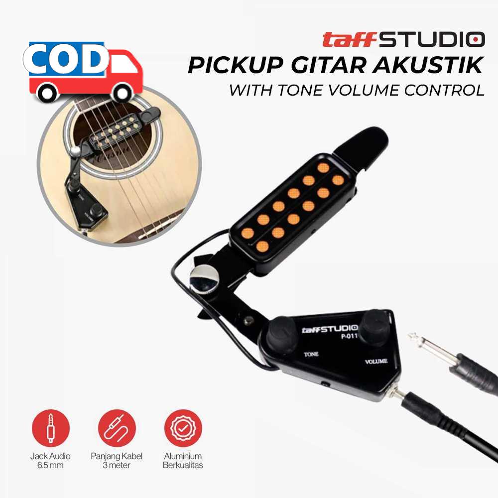 Jual Pick Transducer Gitar Akustik Plus Volume Control Alat Bantu Petik ...