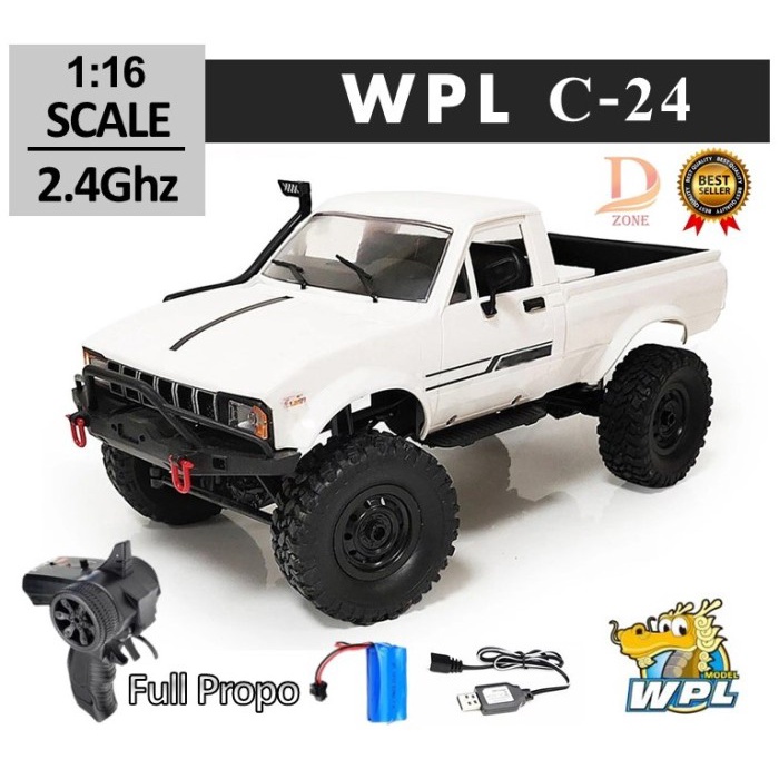 Jual WPL C24 C24-1 Offroad Truck RC Car 1/16 Scale RTR Siap Main ...