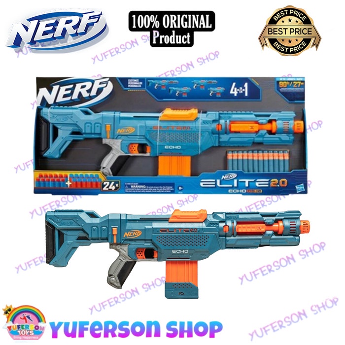 Jual Nerf Elite 2.0 Echo Cs-10 Blaster Ready | Shopee Indonesia