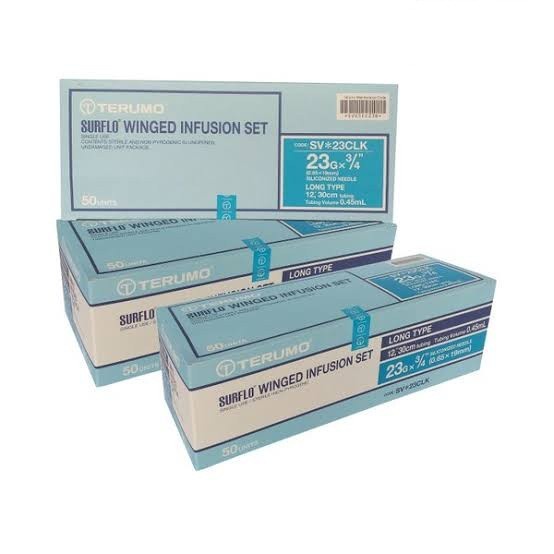 Jual Wing Needle 23G , 25G, 21G Terumo - Surflo Winged Infusion Set ...
