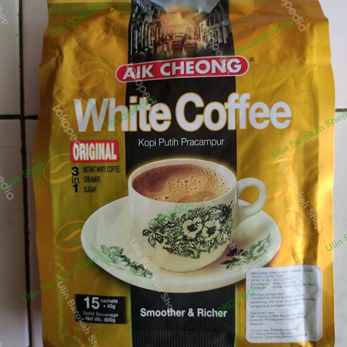 Jual Aik Cheong White Coffee Instant White Coffee Coffee 3In1 600G | Shopee Indonesia