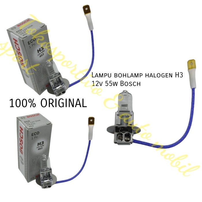 Jual LAMPU BOHLAMP STANDAR H3 12V 55W BOSCH ORIGINAL LAMPU HALOGEN H3 ...
