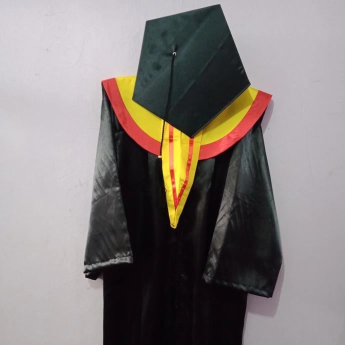 Jual Baju Toga Wisuda Dewasa Kuning Garis Merah | Shopee Indonesia