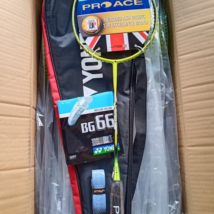 Jual New!! Raket Badminton Pro Ace Vortex 90 Hijau Full Set | Shopee ...