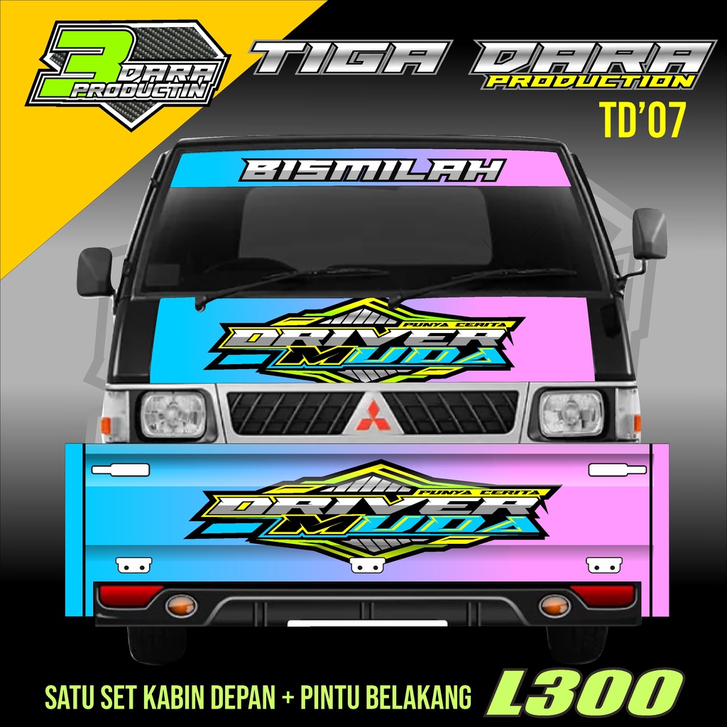 Jual STIKER DECAL KABIN L300 STIKER KACA L300 STIKER PINTU BELAKANG ...
