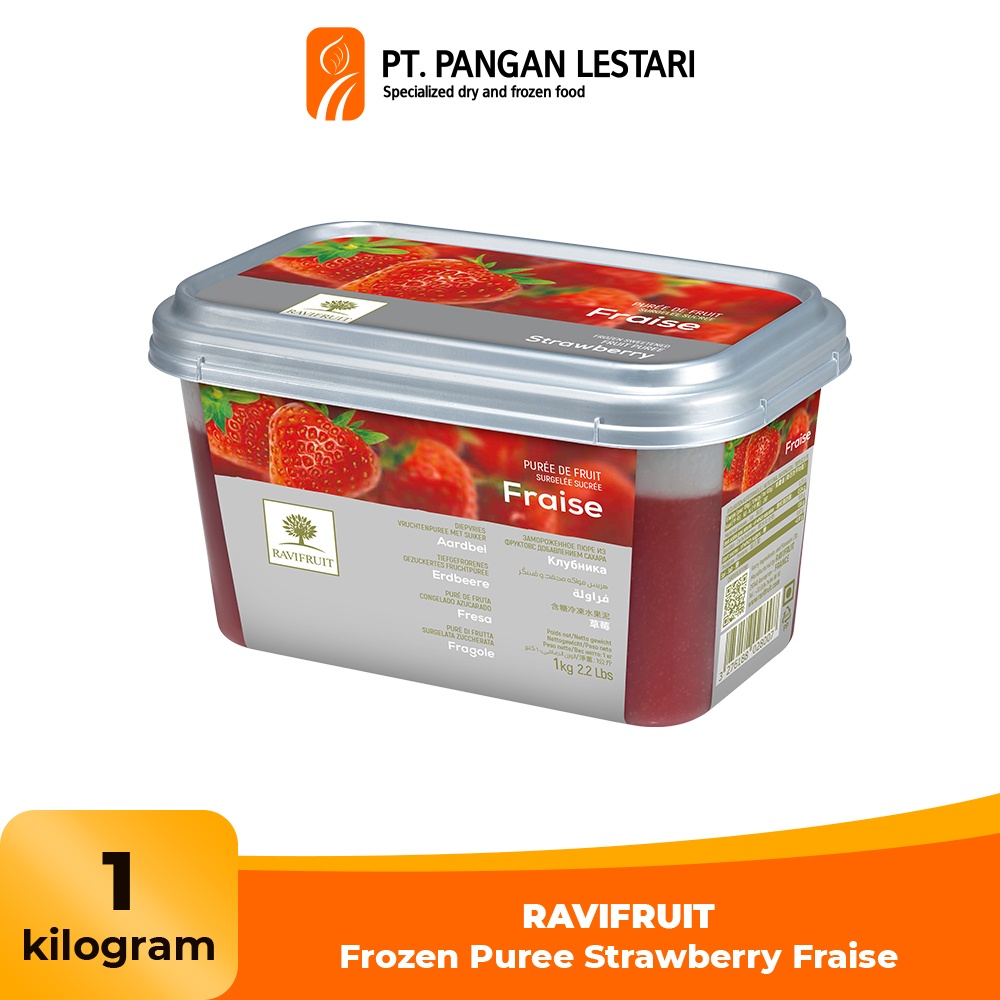 Jual RAVIFRUIT Frozen Puree Strawberry Fraise 1 kg | Shopee Indonesia