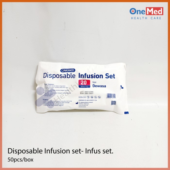 Jual Infus Set Onemed Per BOX Isi 50pcs Disposable Infusion Set ...