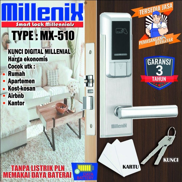 Jual Kunci Pintu Digital Millenix Mx 510 Kartu And Kunci Shopee Indonesia