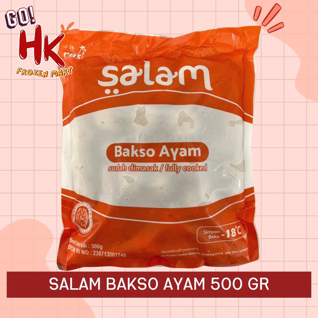 Jual Salam Bakso Ayam & Sapi 500gr 50 butir | baso ayam halus HK Frozen ...