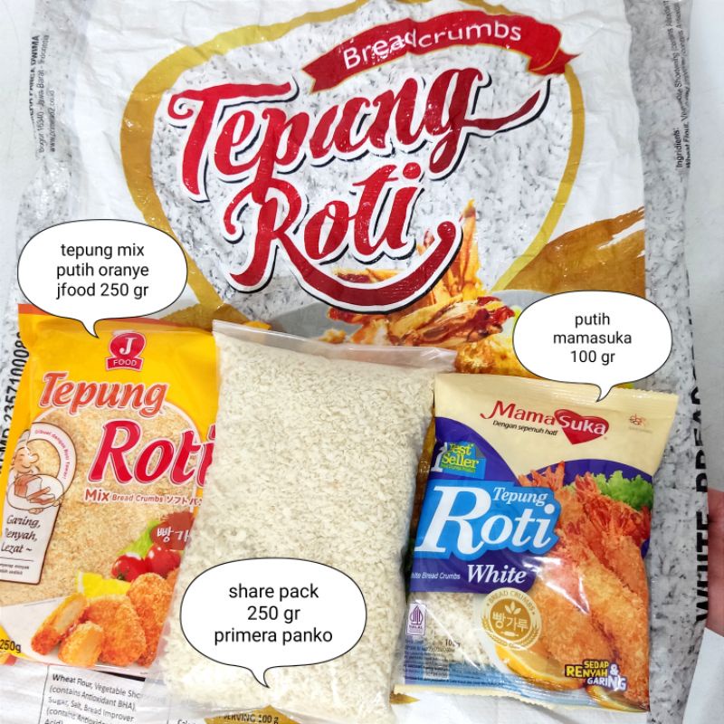 Jual tepung roti bread crumbs MIX 250 gr JFOOD / Remah roti tepung ...