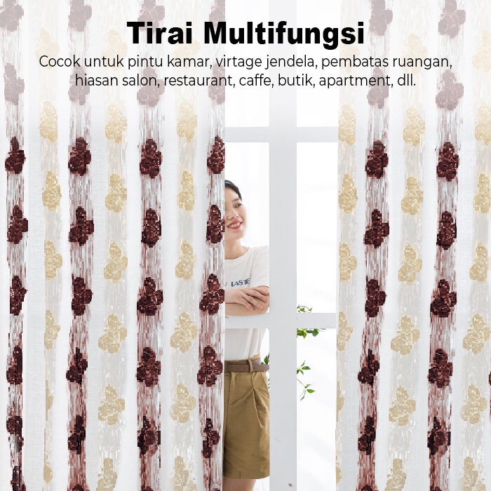 Jual Tirai Benang Karakter 100x200cm / Tirai Hiasan Pintu Kamar / Tirai ...