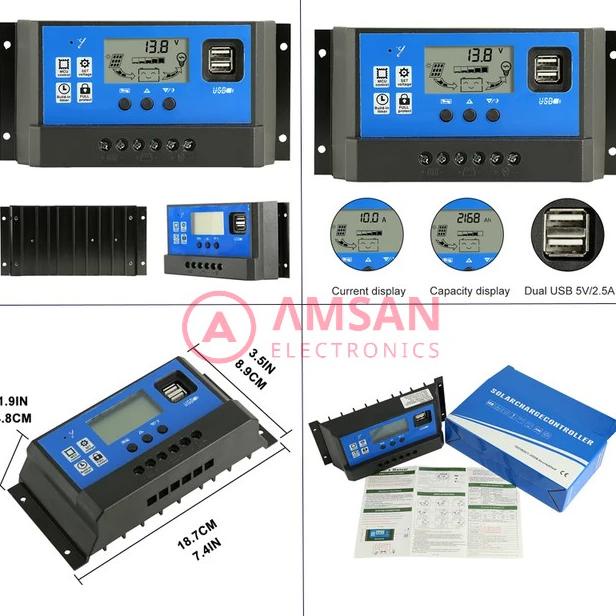 Jual Kekinian SCC PWM 10A 20A 30A 40A 50A 60A PowMr Solar Charger Controller | Shopee Indonesia