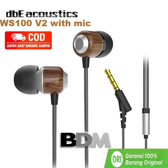 Jual STYLISH DBE ACOUSTICS WS100 WOOD EARPHONE WITH MICROPHONE | Shopee ...