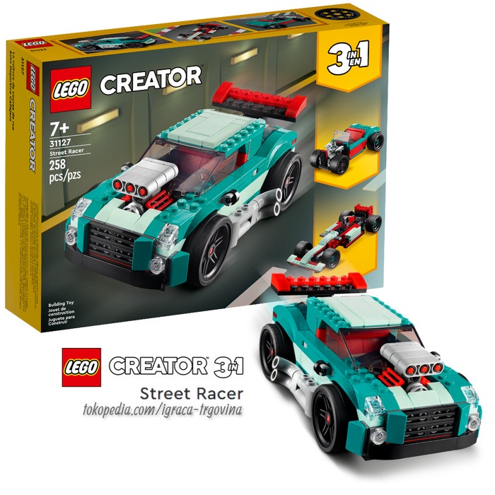 Jual Lego 31127 Lego Creator Street Racer - Lego Mobil 3 In 1 Ready ...