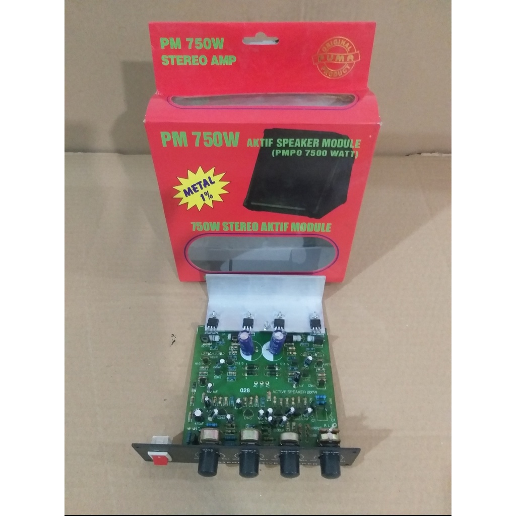 Jual KIT Speaker Active PM 750W STEREO OCL Amplifier PUMA PRODUCT ...
