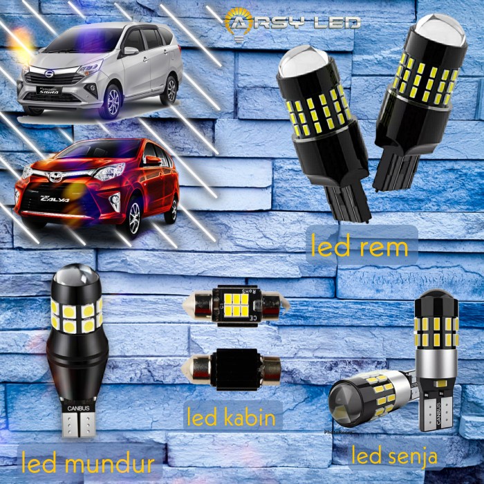 Jual ARSY LED PAKET LAMPU CALYA SIGRA SENJA REM MUNDUR KABIN LENSA ...