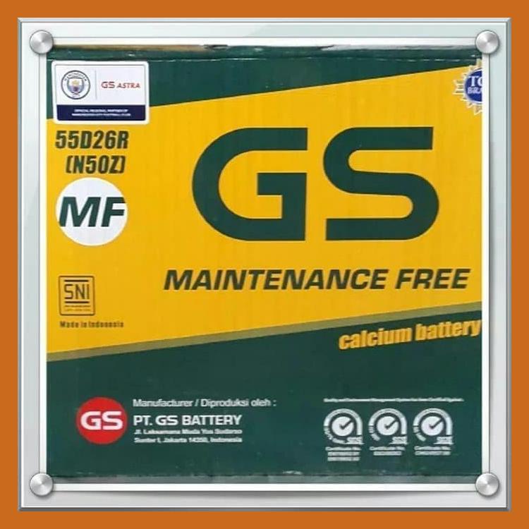 Jual aki mobil GS ASTRA MF N50Z 55D26R 12 volt 60 amper | Shopee Indonesia