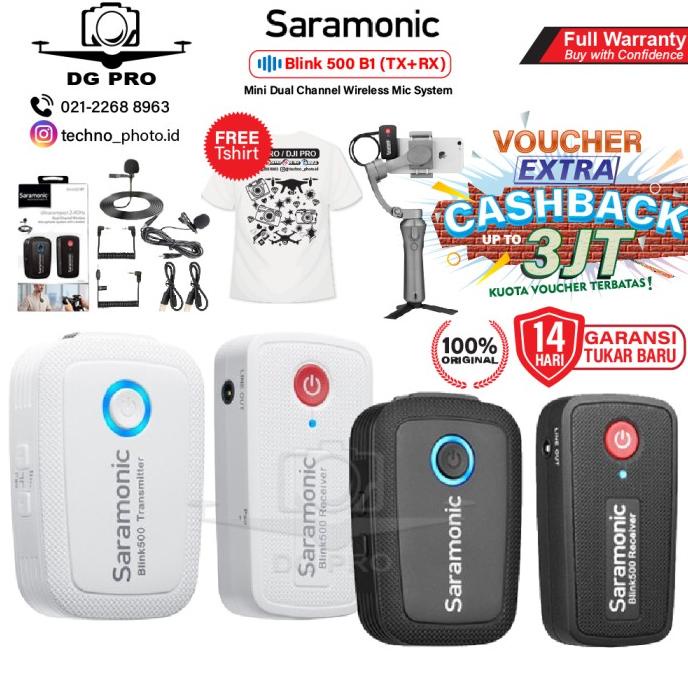 Jual Saramonic Blink 500 B1 (TX+RX) Mini Dual Channel Wireless Mic ...
